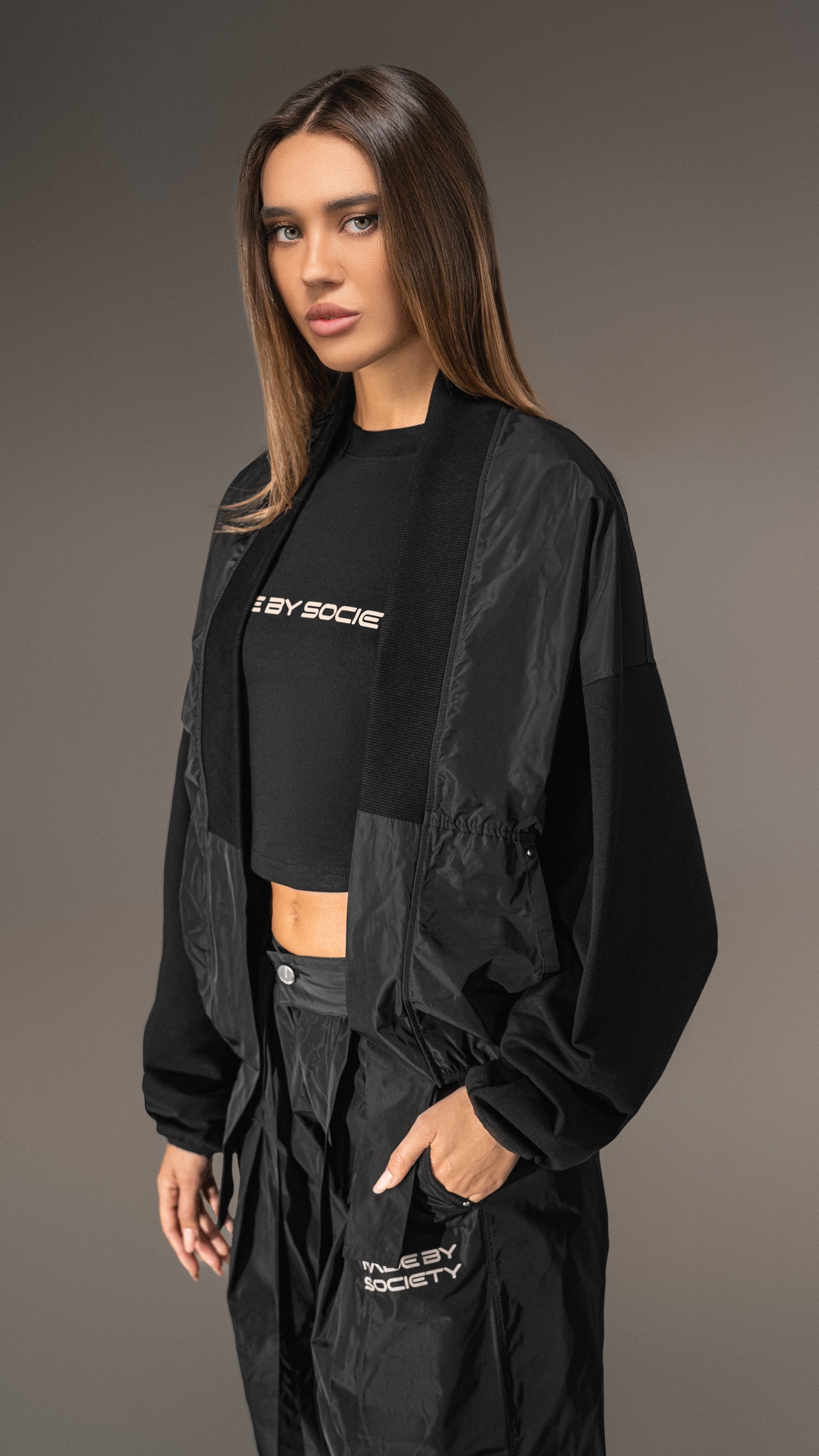 Hoodies Women Hoodie "Made by Society" - H25811 - The urban collection